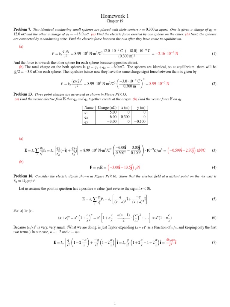 HWK 1 | PDF | Force | Classical Mechanics
