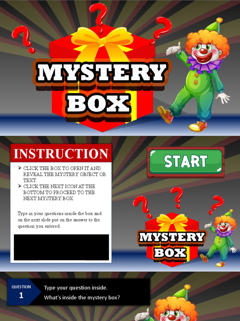 Mystery Box Game PowerPoint Template | PDF