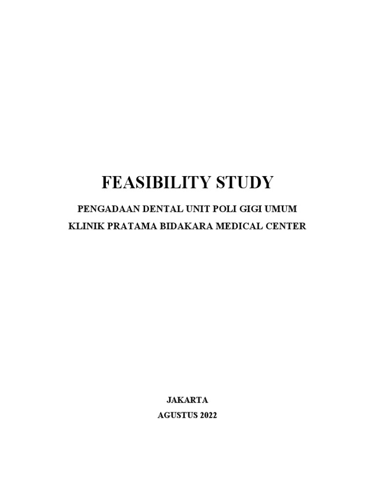 Feasibility Study Pengadaan Dental Unit Klinik Pratama 2022 - Rev5 | PDF