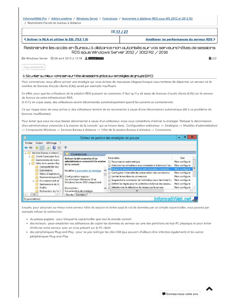 Restreindre Les Accès en Bureau À Dista | PDF