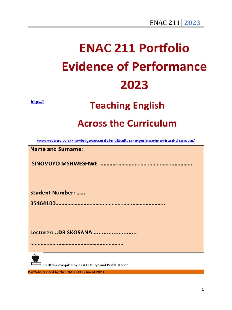 Enac 211 2023 Ep | PDF | Teachers | Language Acquisition