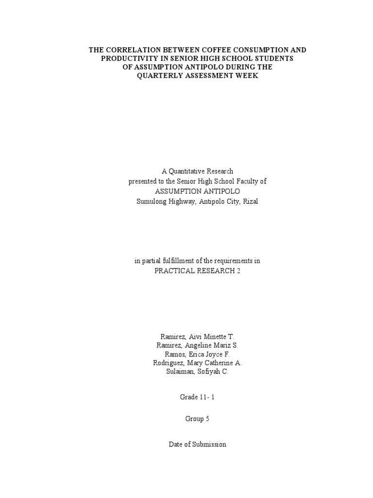 PR Paper | PDF | Caffeine | Survey Methodology