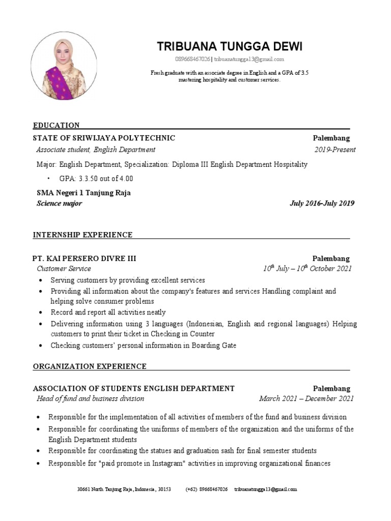 Cv_tribuana Tungga Dewi | PDF