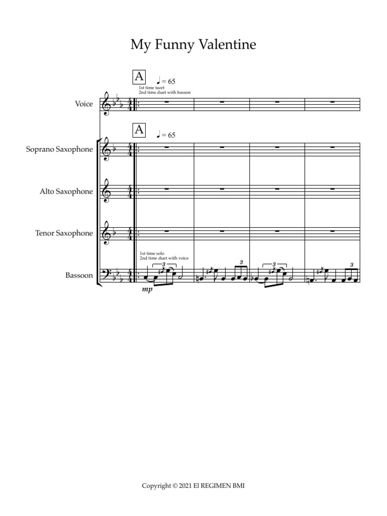 My Funny Valentine - Full Score 21 | PDF