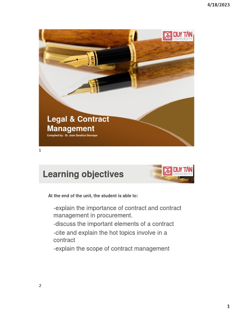 PSCM 5 Contractual Management | PDF | Economies | Private Law