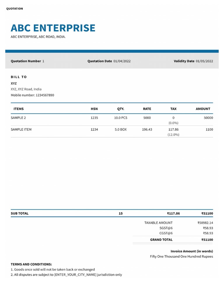 Quotation Format in Word | PDF