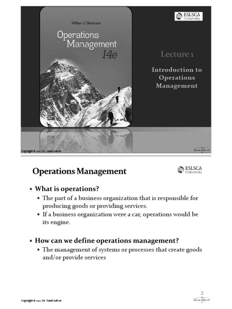 01 Chapter 01 | Download Free PDF | Operations Management | Business ...
