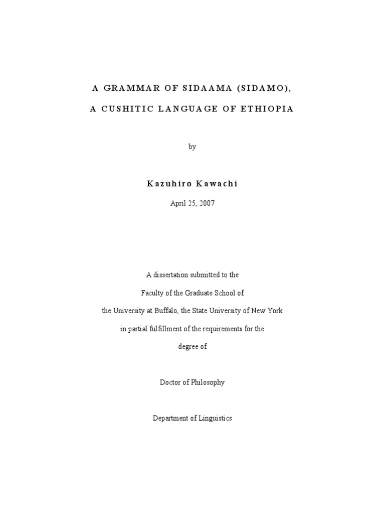Kawachi Sidaama | PDF | Pronoun | Verb