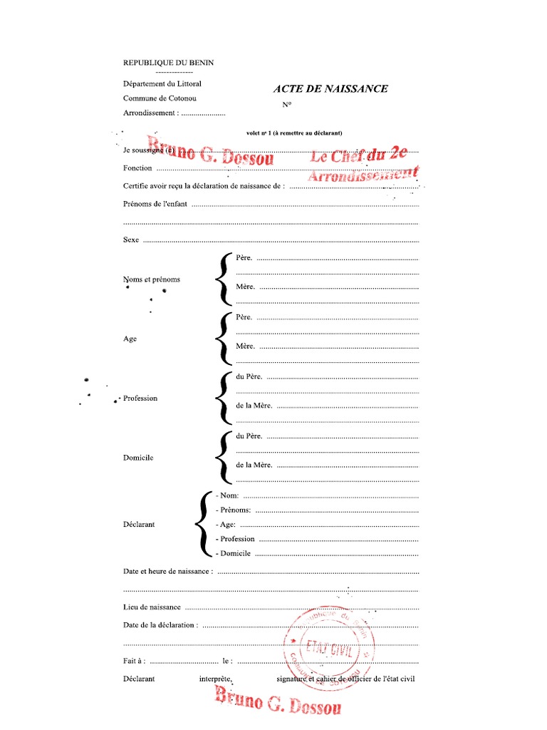 Birth Certificate - CLEAR | PDF