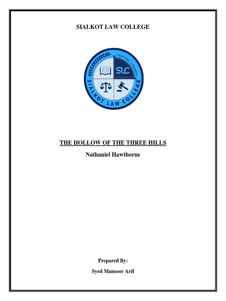 The Hollow of The Three Hills | PDF | Guilt (Emotion) | Nathaniel Hawthorne