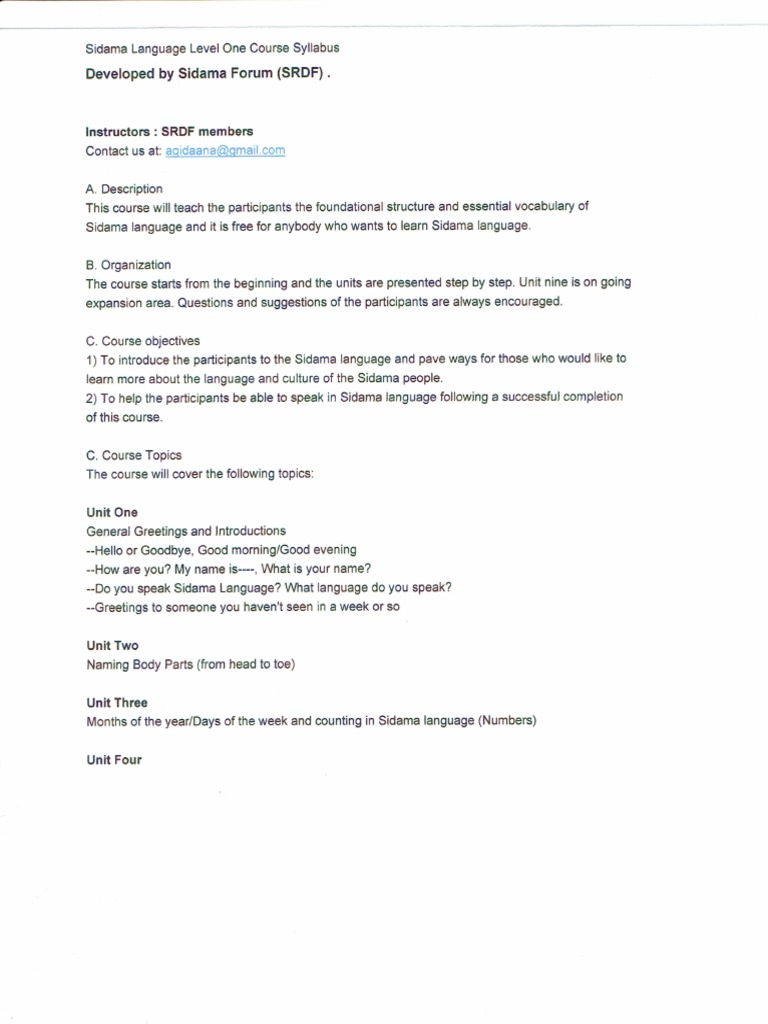 Sidama Language | PDF