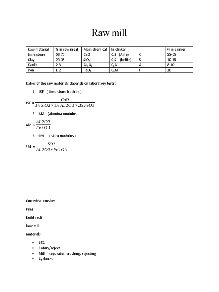 Raw Mill | PDF