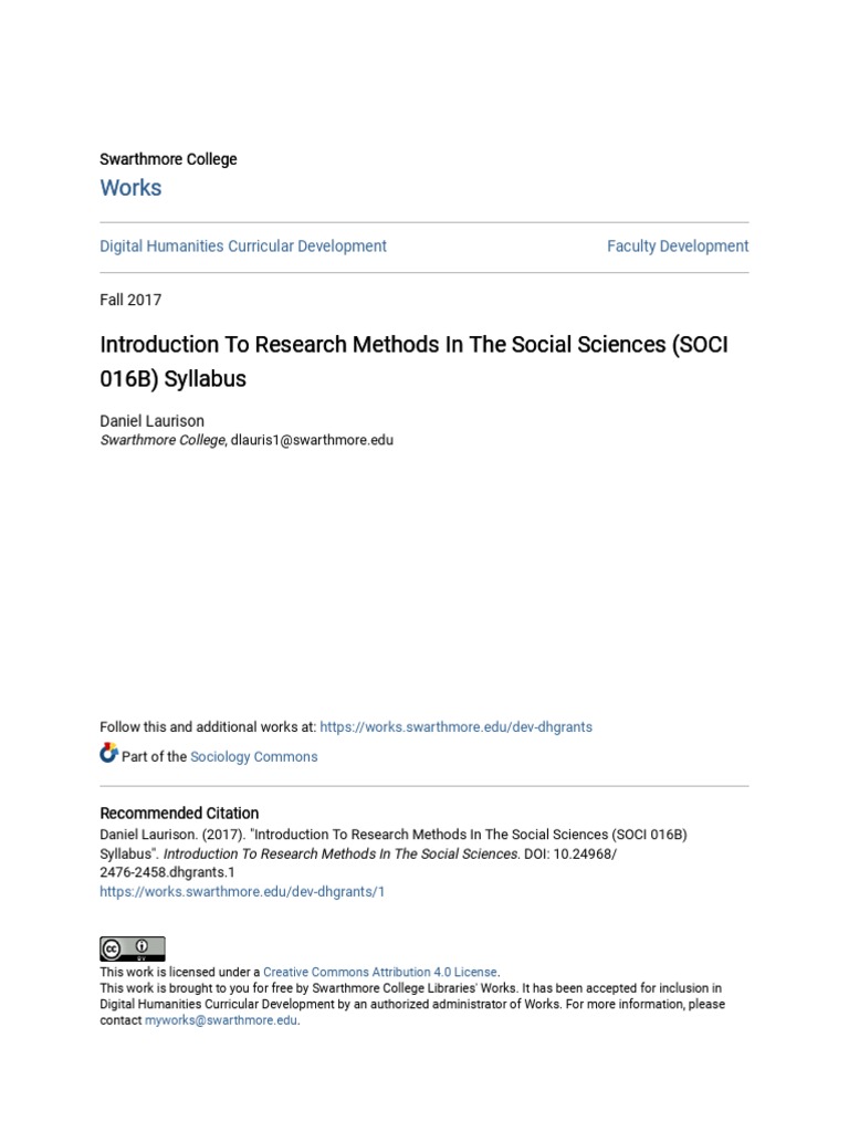 Introduction To Research Methods in The Social Sciences | PDF | Social Sciences | Ethnography