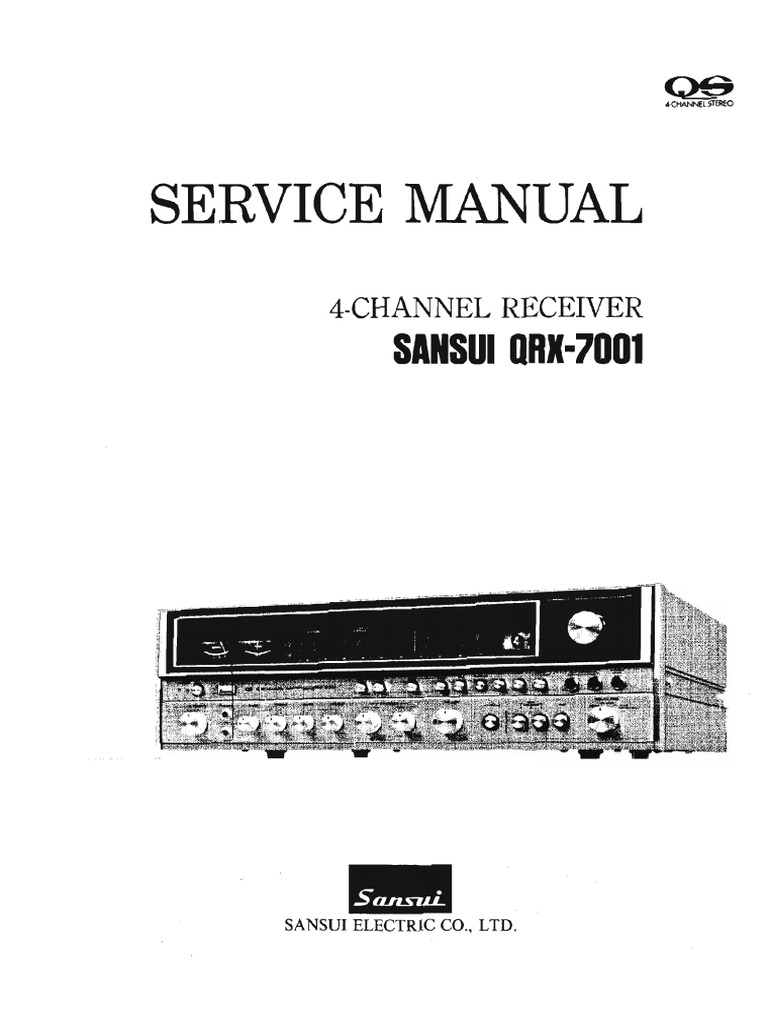 Sansui QRX 7001 Service Manual | PDF