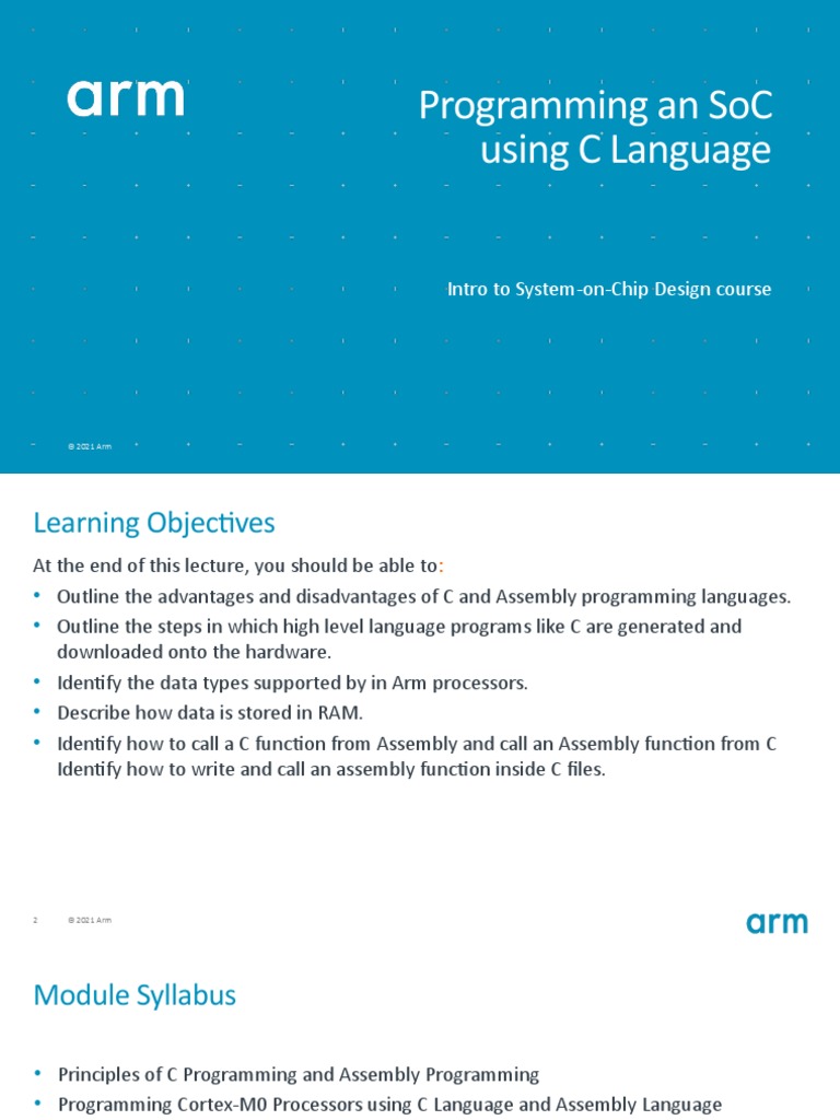 Lecture 9 Using C | PDF | System On A Chip | Programming Lecture 9 Using C | PDF | System On A Chip | Programming
