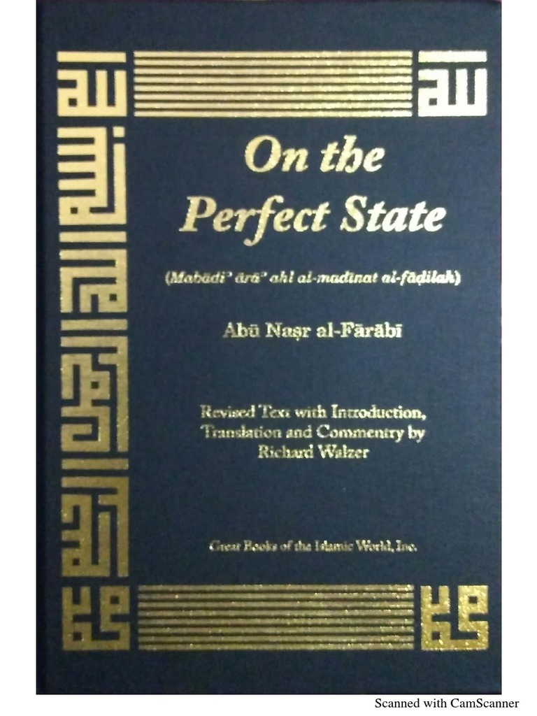 Al-Farabi - On The Perfect State | PDF