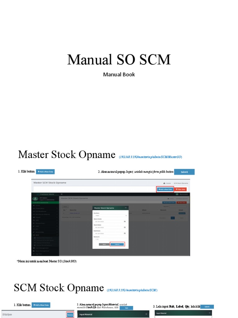 Manual SO SCM | PDF