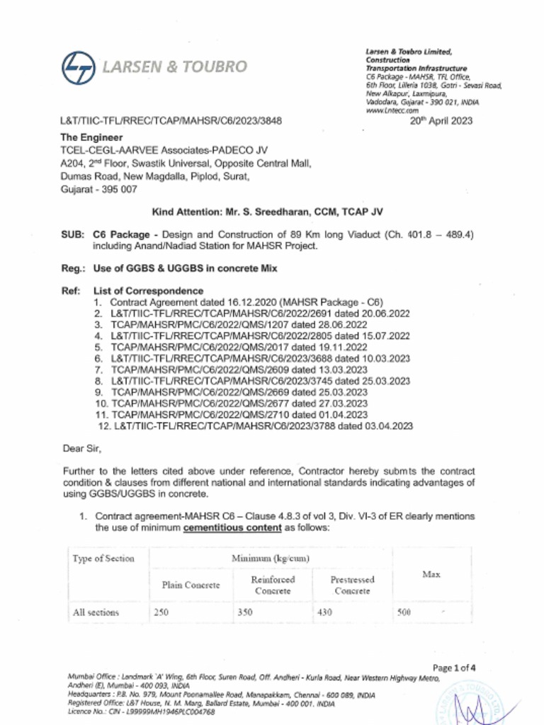3848 - Use of GGBS & UGGBS in Concrete Mix | PDF | Structural ...
