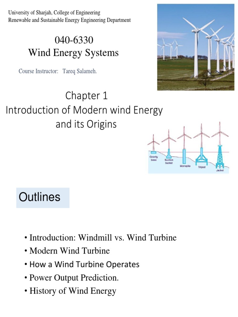Wind Energy Training Ch#1 | PDF | Wind Turbine | Turbine