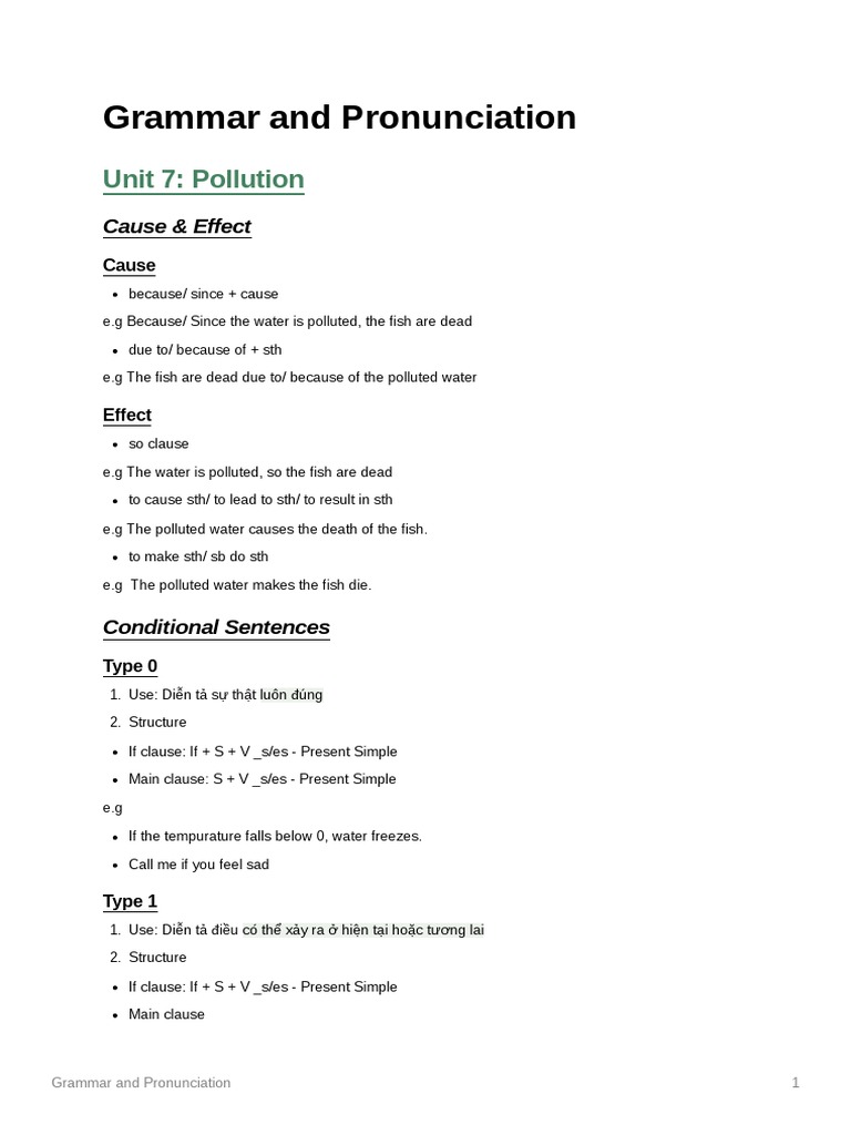 Grammar and Pronunciation | PDF