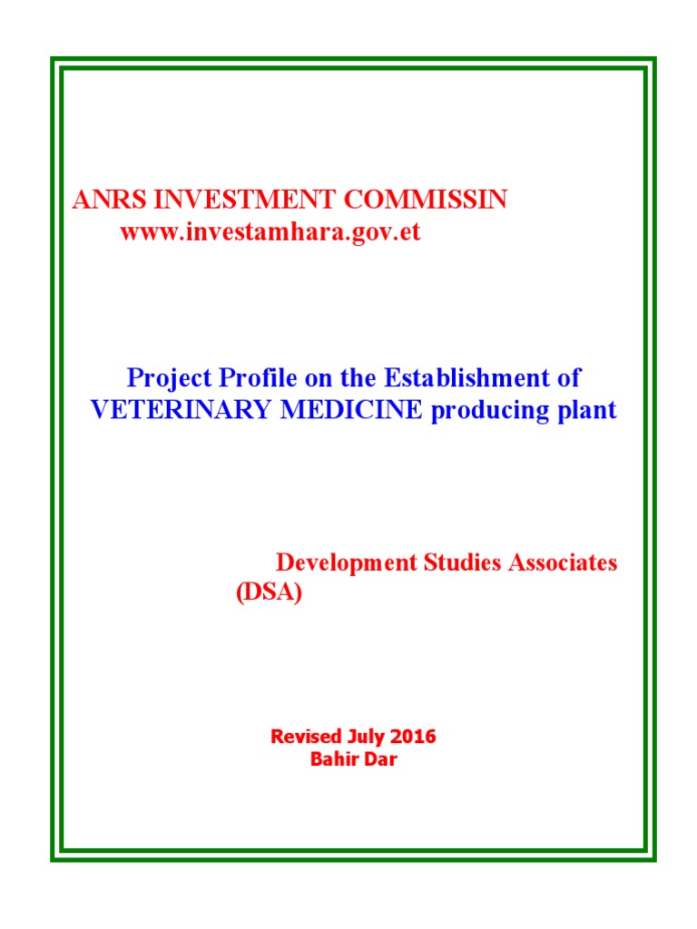 VETERINARY MEDICINE Producing Plant REvised Final | PDF | Revenue | Net Present Value