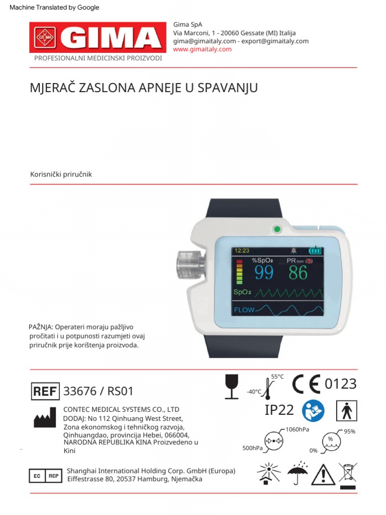 Contec RS 01 Upustvo | PDF