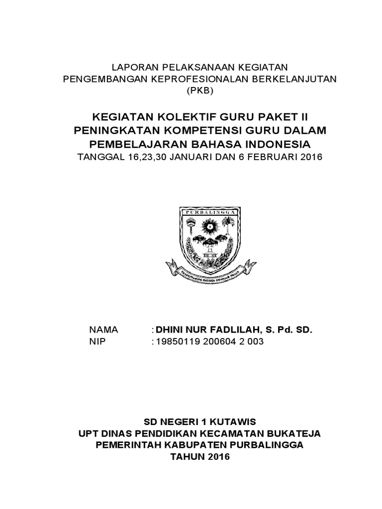 Laporan KKG Kls 6 | PDF