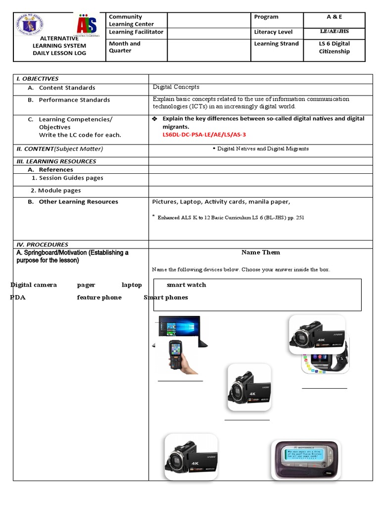 Week 1-LS6 DLL-Digital Natives | PDF | Learning | Communication