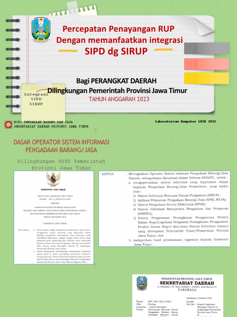 Materi Teknis Integrasi Data SIPD Dengan SIRUP 13-01-2023 | PDF
