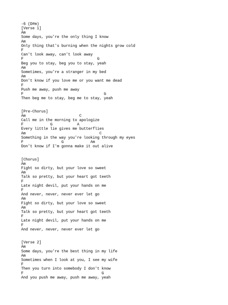 5sos - Teeth | PDF | Song Structure | Songs