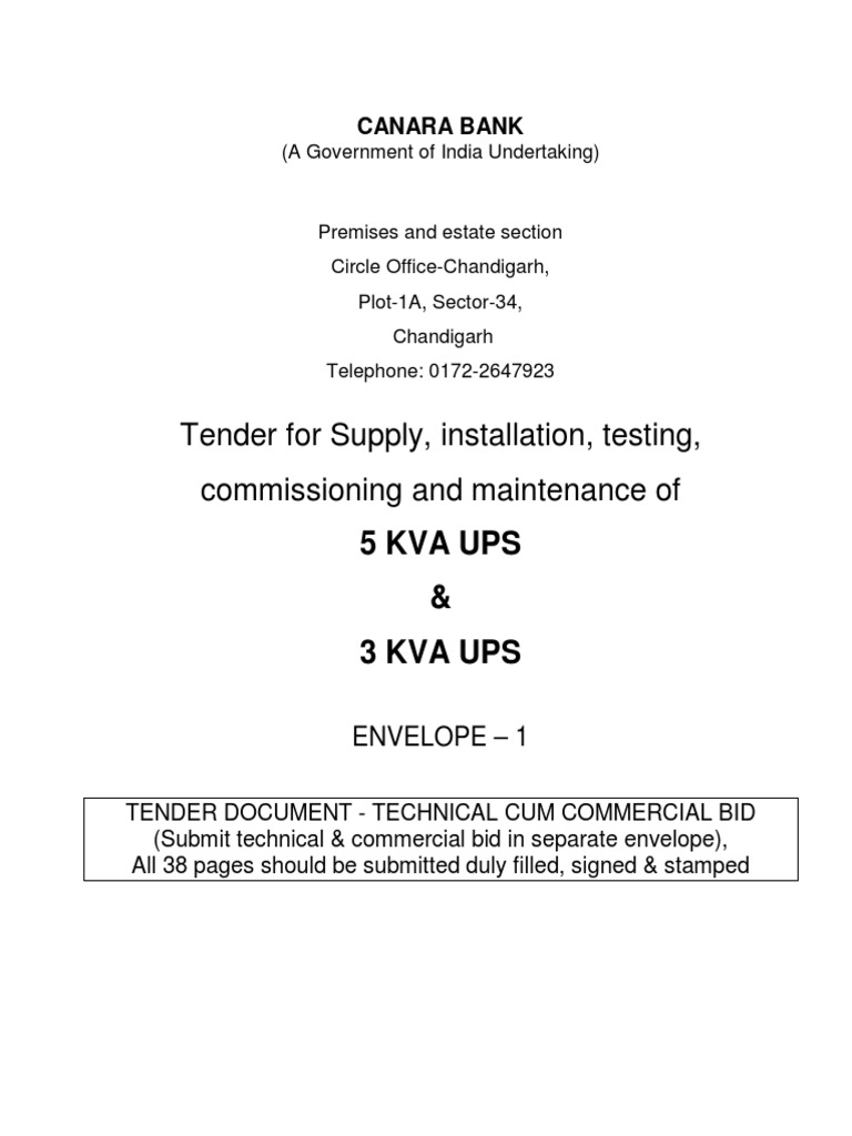 Ups Tender Hot Standby | PDF