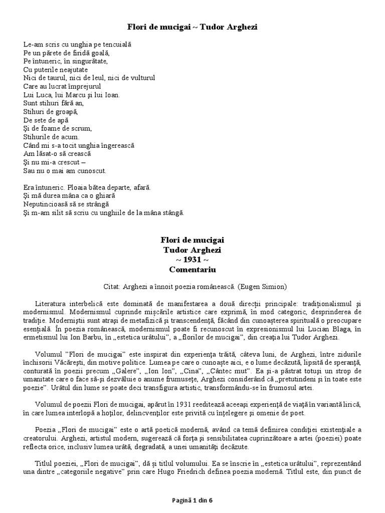 Flori de Mucigai | PDF