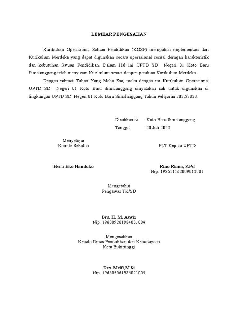 Lembar Pengesahan | PDF