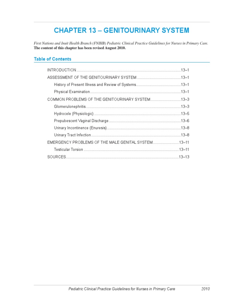 Chapter 13 - Genitourinary System | PDF