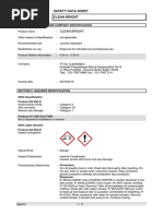 Safety Data Sheet All Purpose Cleaner | PDF | Personal Protective ...