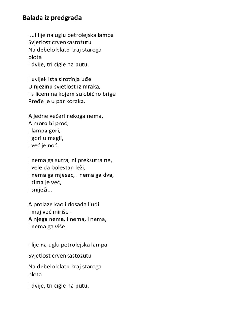 Cesarić Pjesme | PDF