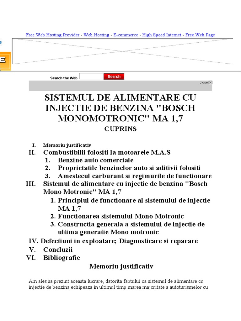 Sistemul de Alimentare Cu Injectie de Benzina | PDF
