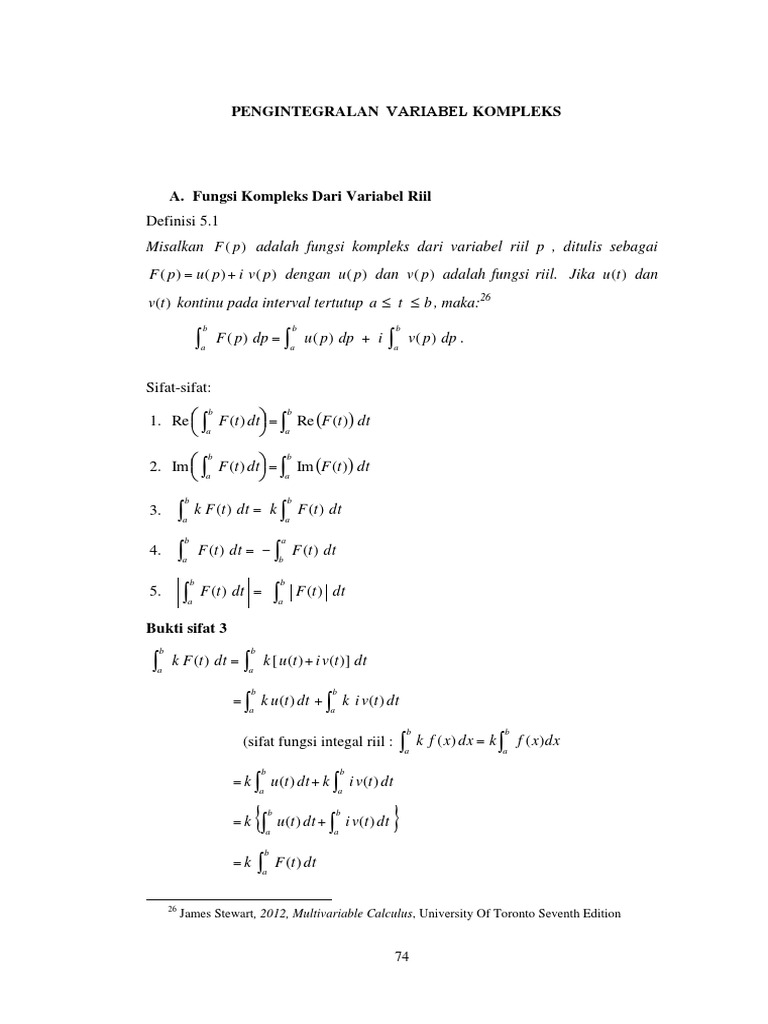 Integral Variabel Kompleks dan Garis | PDF | Metode & Bahan Ajar
