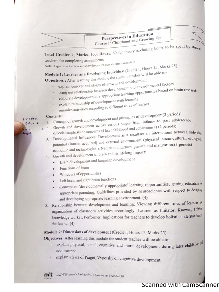 B.ed Syllabus | PDF