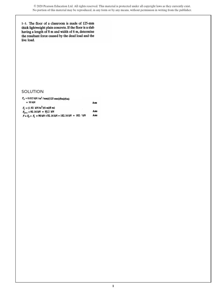 Hibbeler 10e CH01 | PDF | Plaster | Copyright