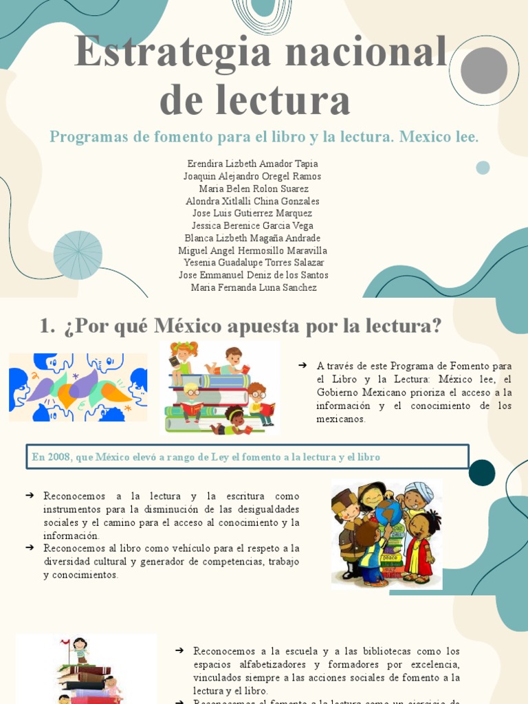 Equipo 2. Estrategia Nacional de Lectura | PDF | México | Libros