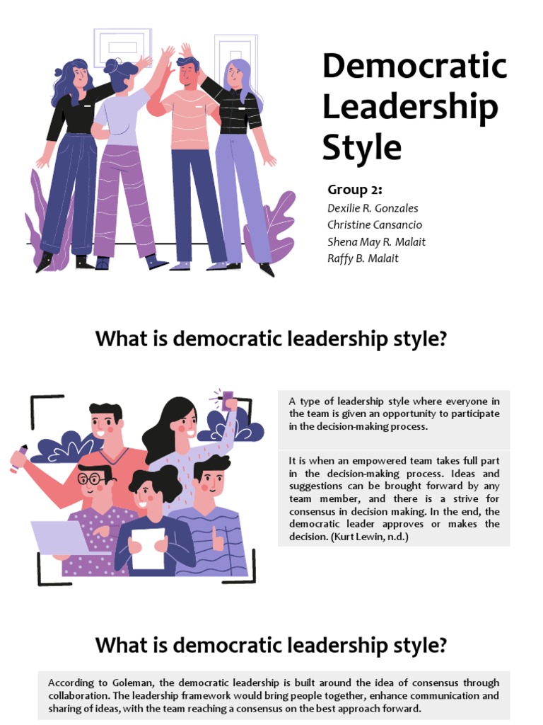 Democratic Leadership Style | PDF