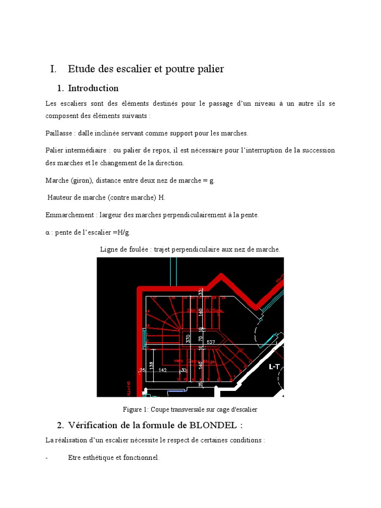 Etude Escalier Haut Bloc B | Descargar gratis PDF | Escaliers | Flexion (matériau)
