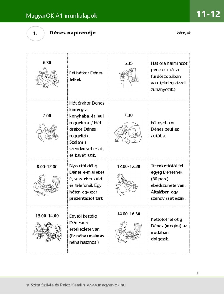 MOK1 11 12 Fej Munkalapok | PDF