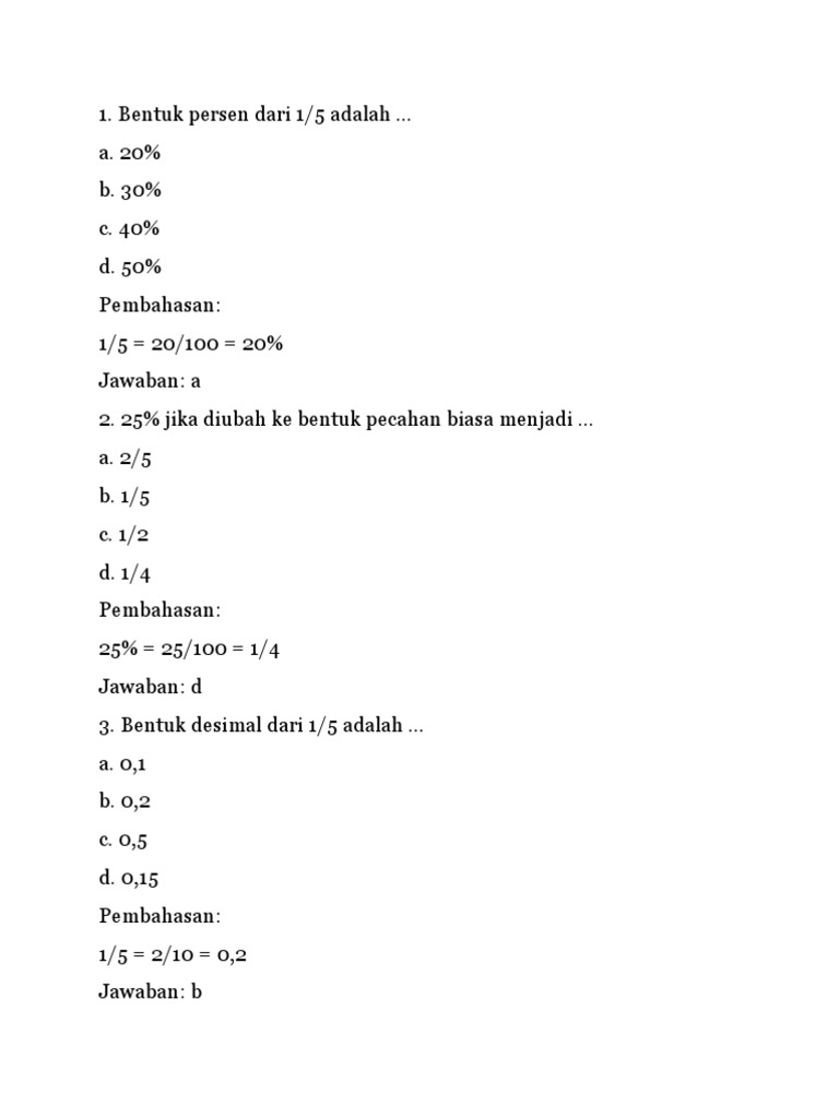Soal Persen | PDF