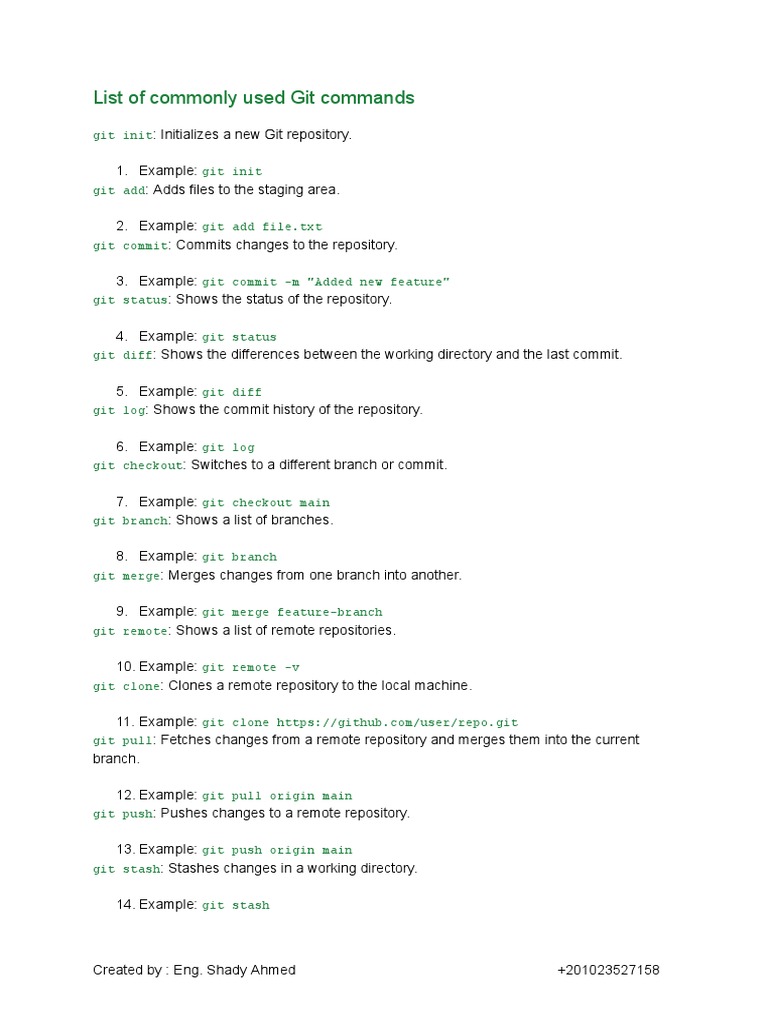 Git Commands | PDF | Computer File | System Software