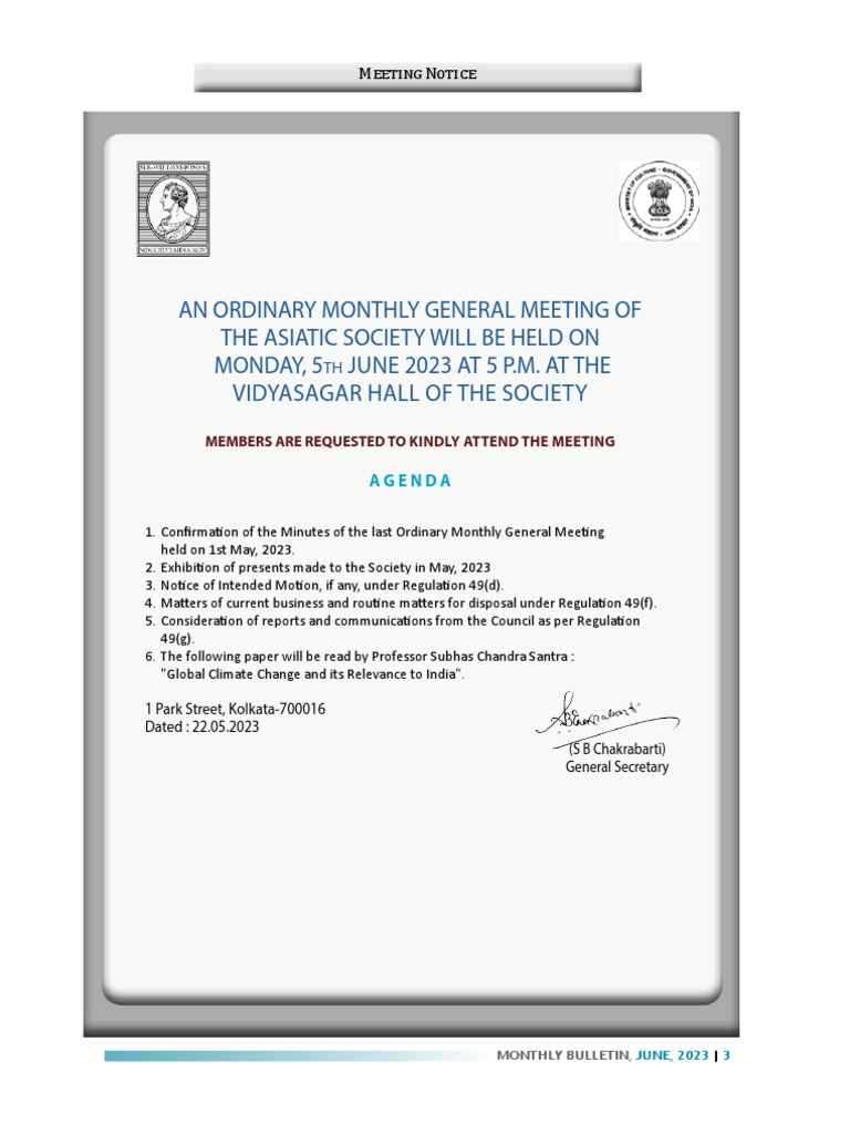 Meeting Notice & Abstract (1) | PDF | Climate Change | Greenhouse Gas