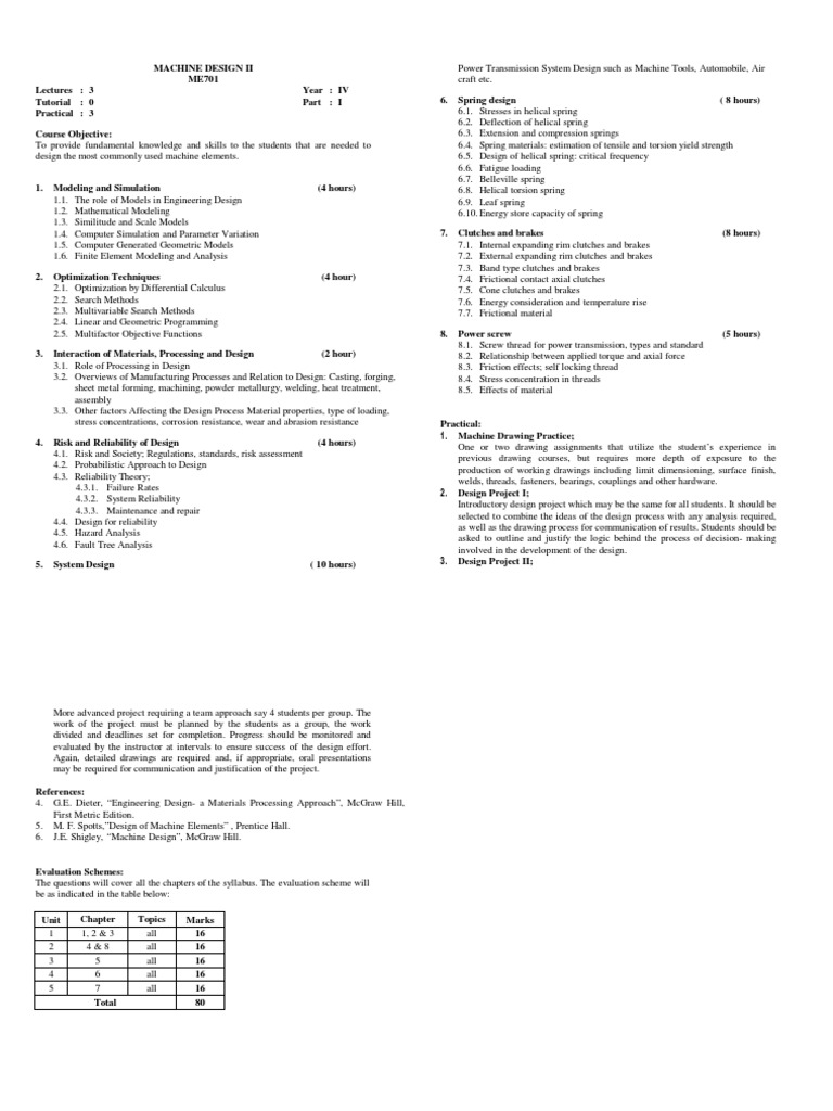 MD Ii | PDF | Reliability Engineering | Clutch