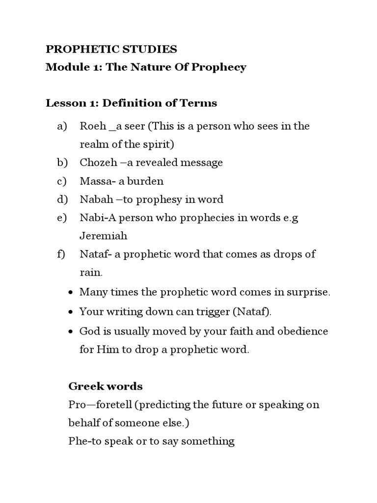 Prophetic Studies | PDF | Prophecy | Prophet