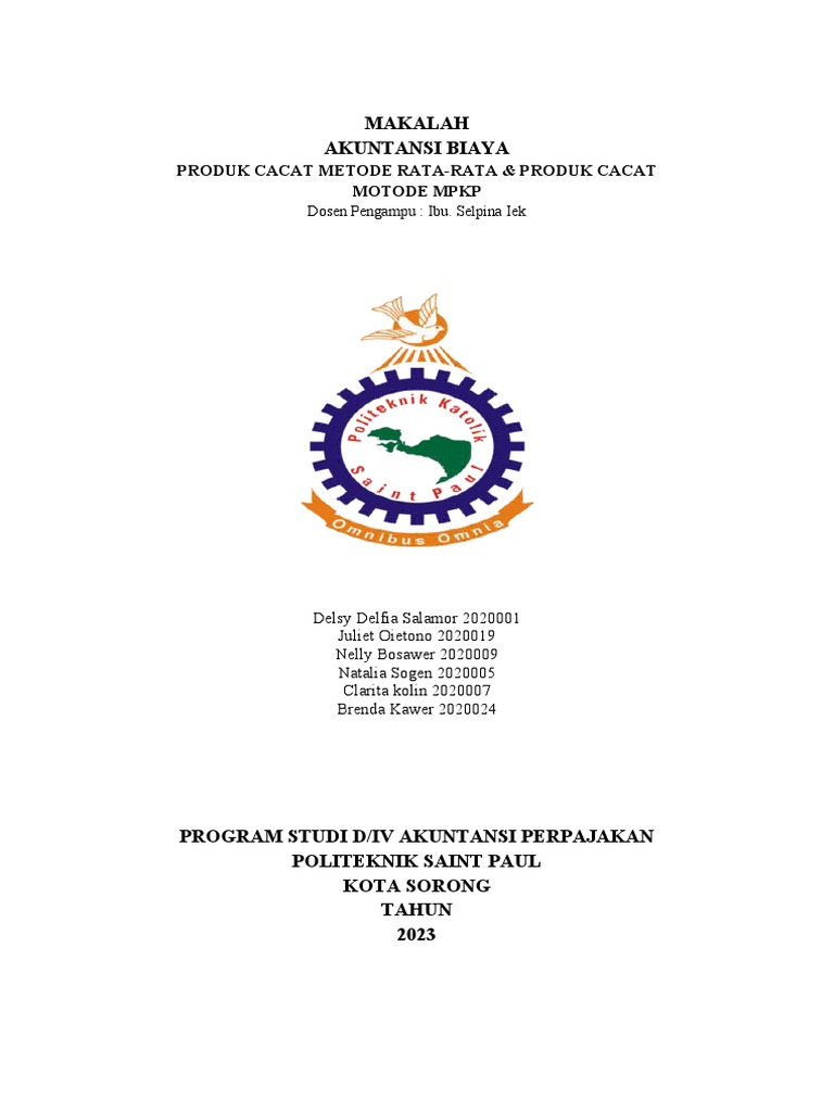 Produk Cacat dalam Akuntansi Biaya | PDF